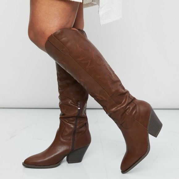 Forever Link | Shoes | Forever Link Faux Leather Embroidered Cowboy ...